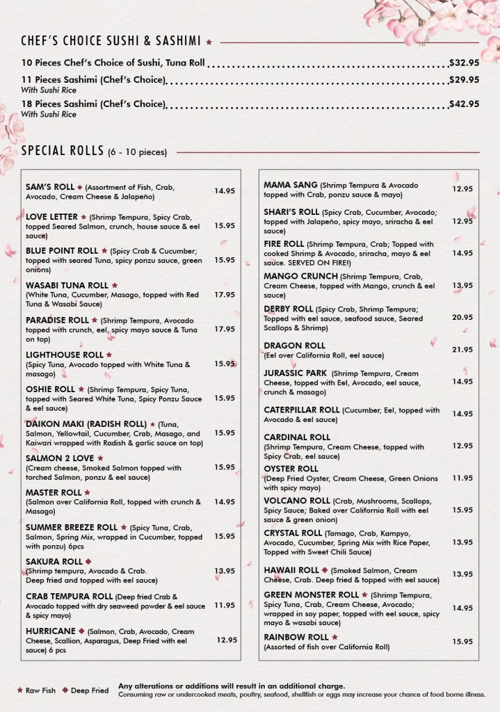 Menu – Sakura Japanese Sushi Bar and Grill